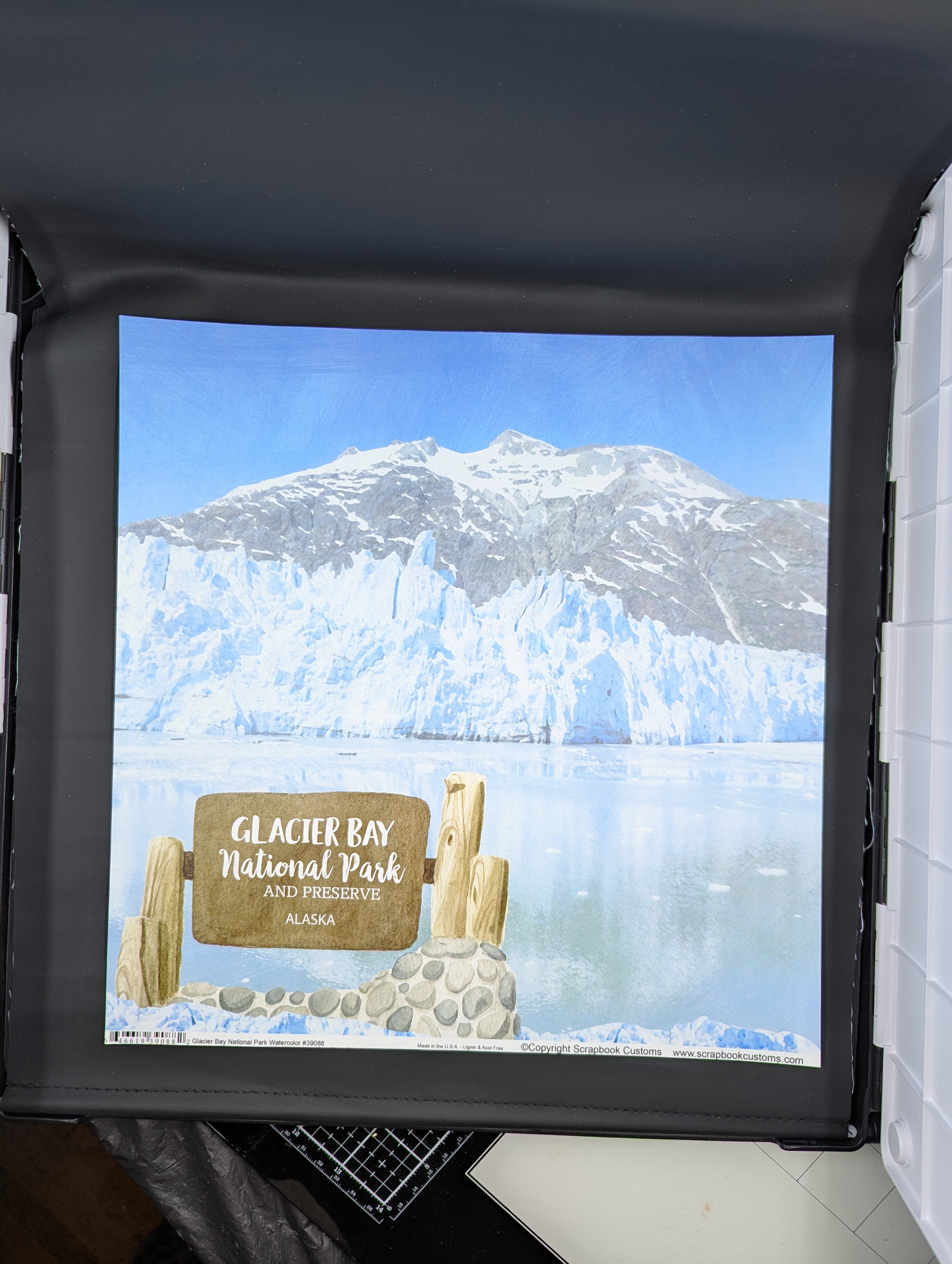 12x12 Alaska glacier bay national park watercolor – Scrapendipity Online