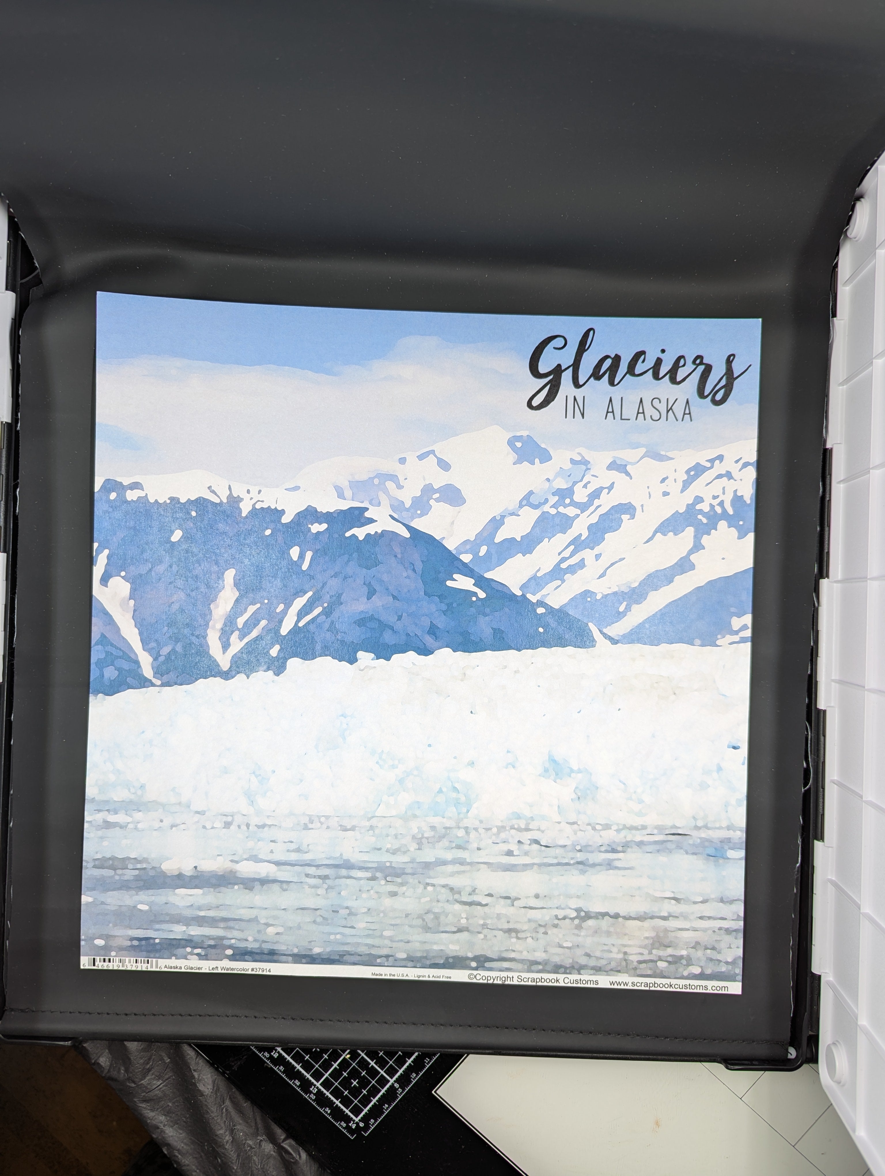 12x12 Alaska Glacier watercolor – Scrapendipity Online