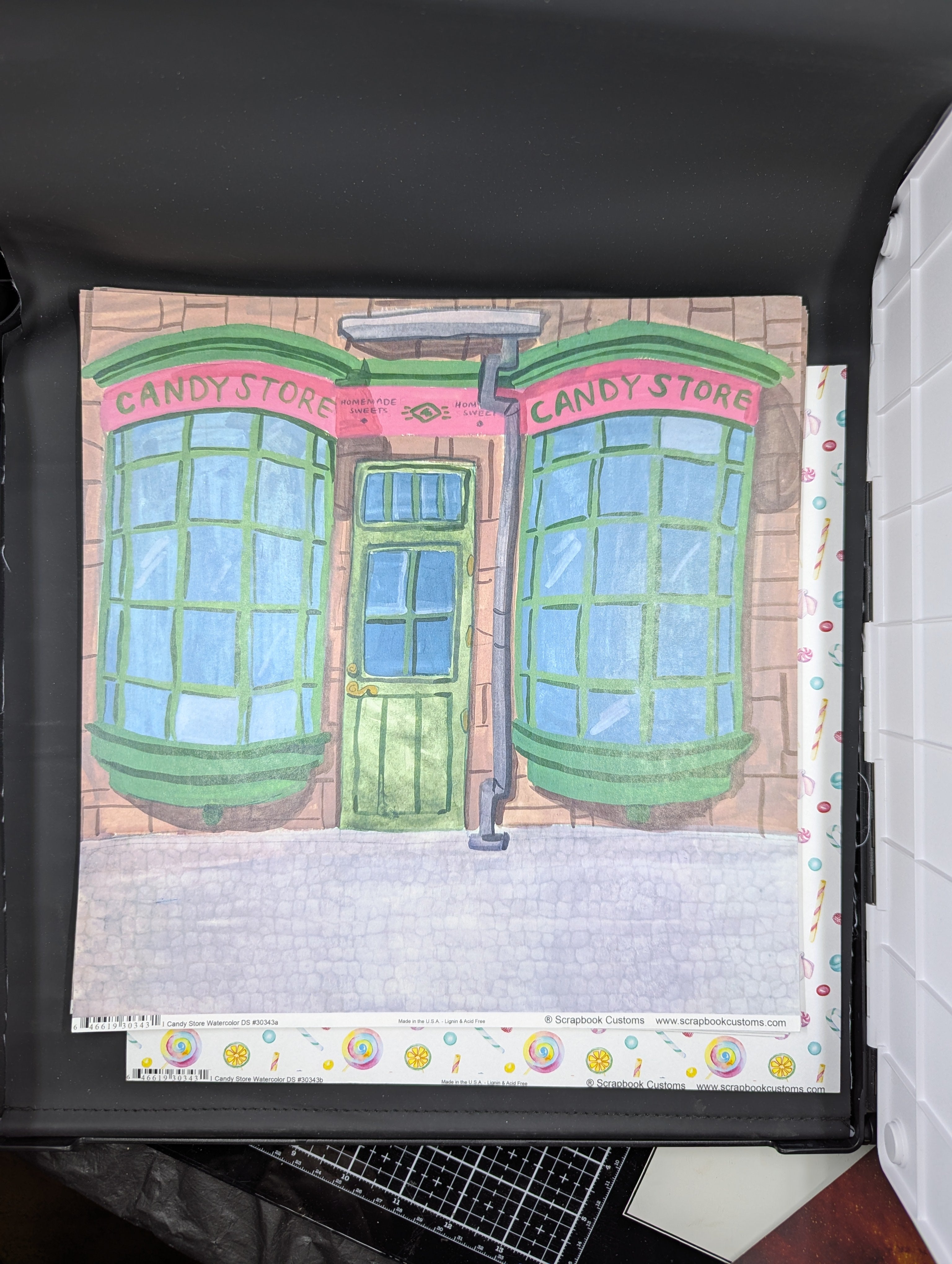 12x12 Candy Store watercolor – Scrapendipity Online